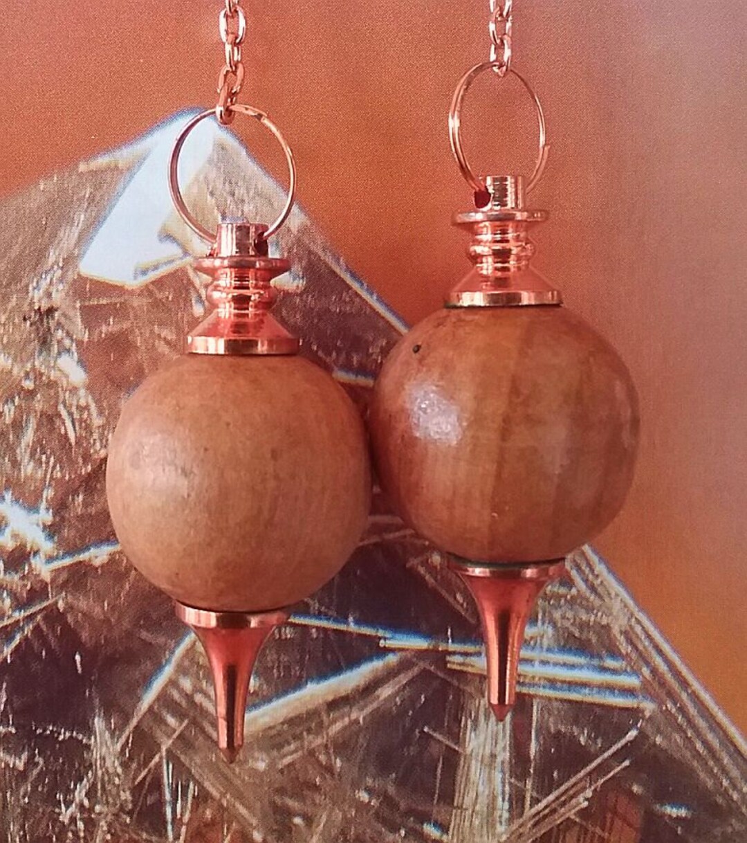 Handmade Round Sandalwood Dowsing Pendulum With Copper - Etsy