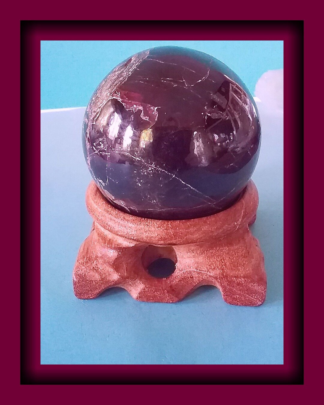 Ruby Garnet Crystal Sphere: New York Barton Mine, With Stand - Etsy