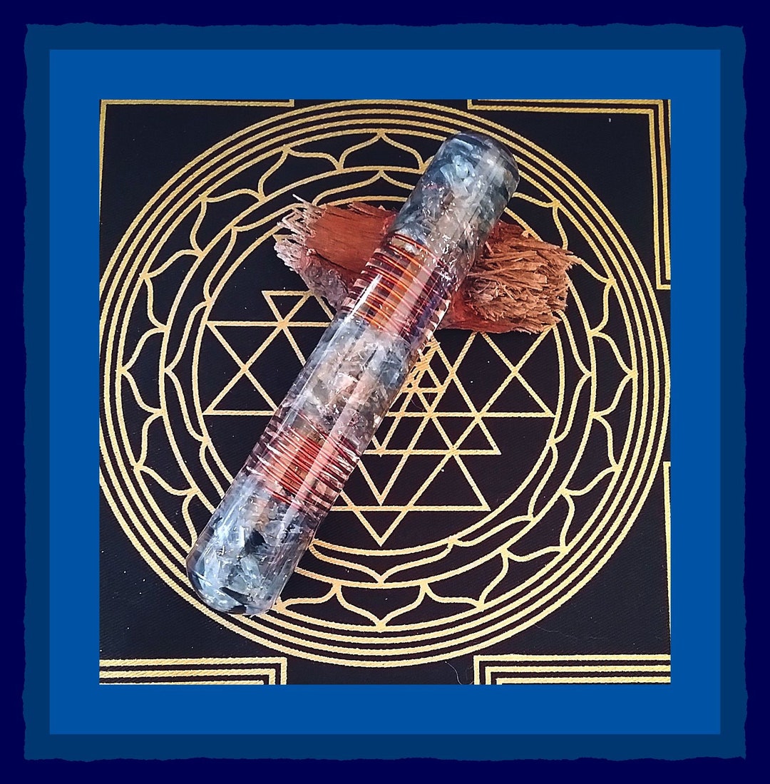 ORGONE WAND, Orgone KYANITE Wand, Large Kyanite Crystal Wand With ...