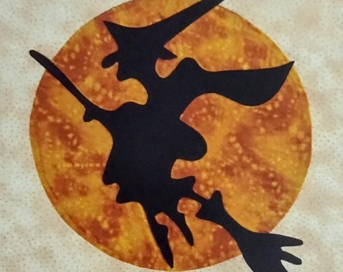 Witch and Moon Quilt Pattern - Block 8 of the Baltimore Halloween ...