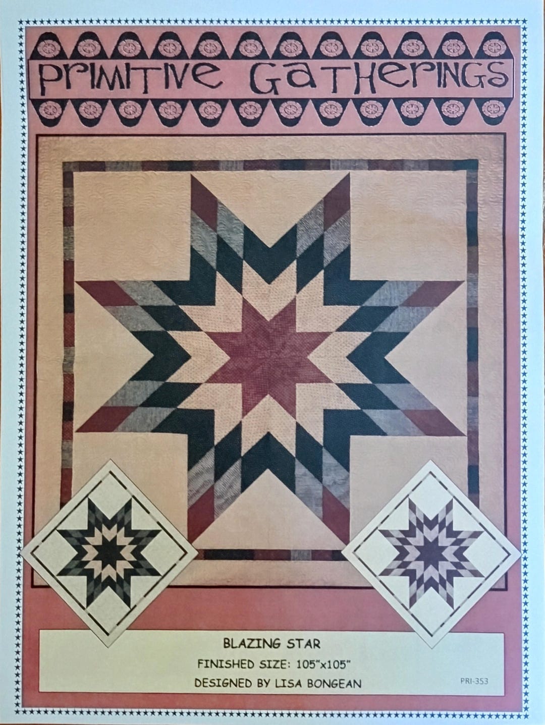 Blazing Star Pattern for a King Size Bed Star Quilt Designed by Lisa ...