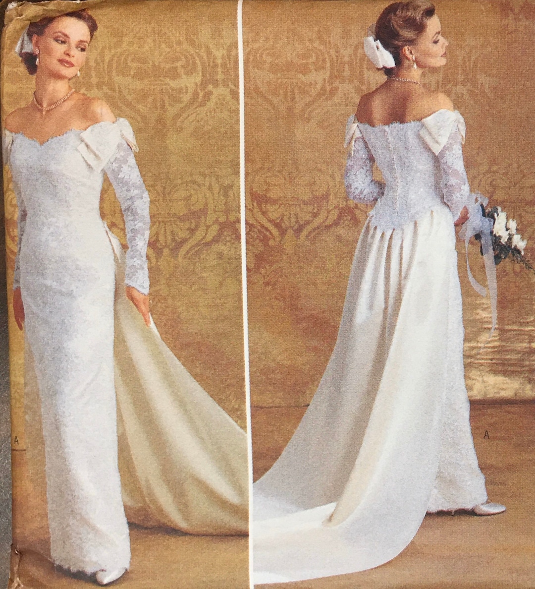 Off the Shoulder Bridal Gown Pattern Floor Length - Etsy