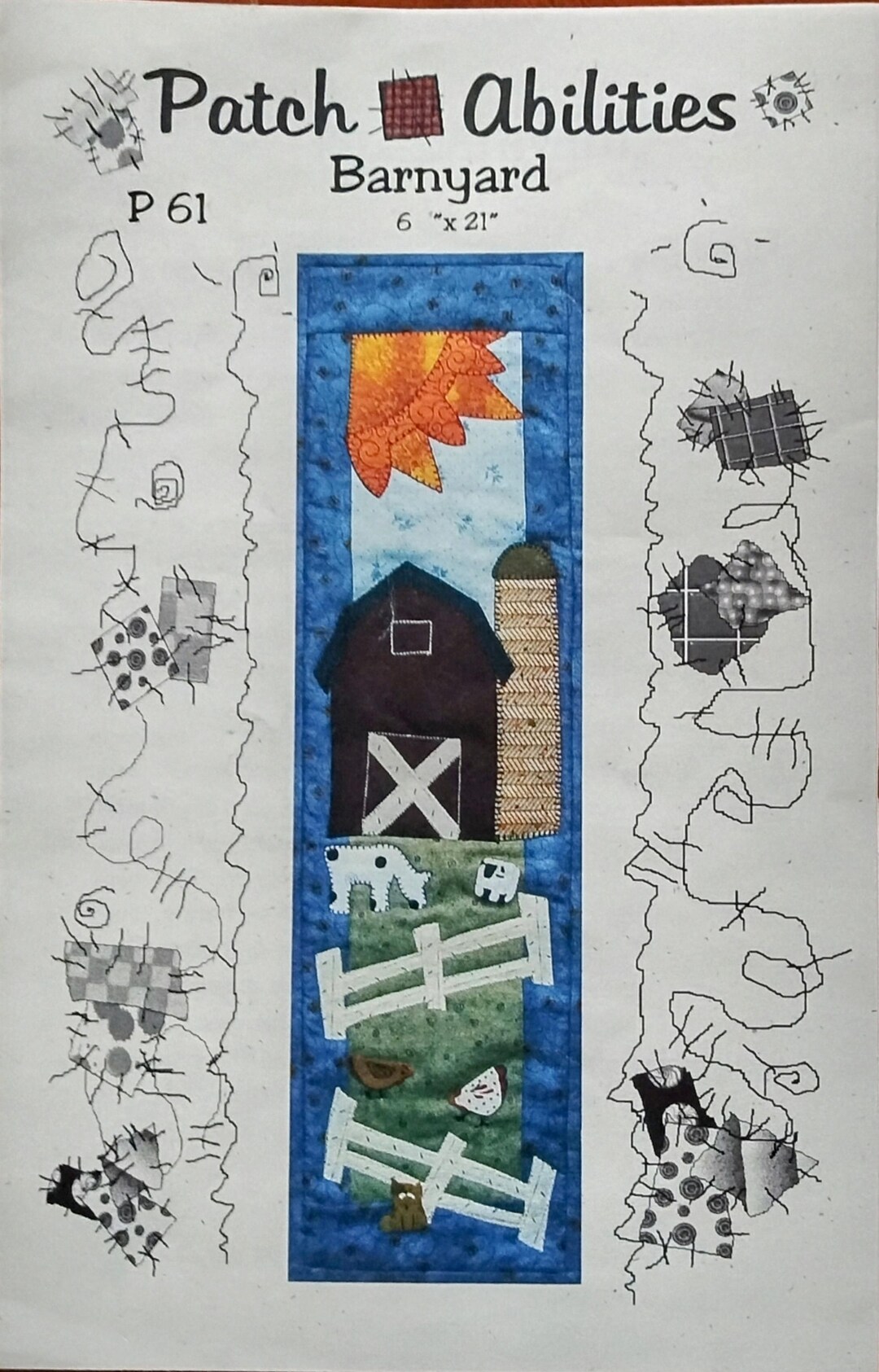 Barnyard Pattern for a Wall Hanging Quilt Designed by Julie Bohringer ...