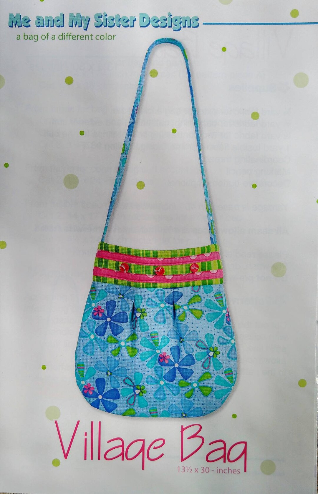 Village Bag Pattern for a Purse Designed by Barbara Groves & Mary ...