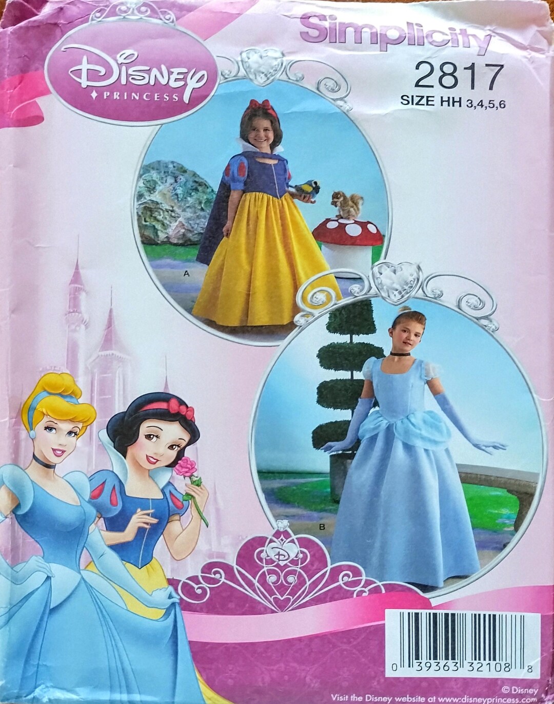 Disney Princess Costumes Pattern - Ball Gowns & Cape for Snow White and ...