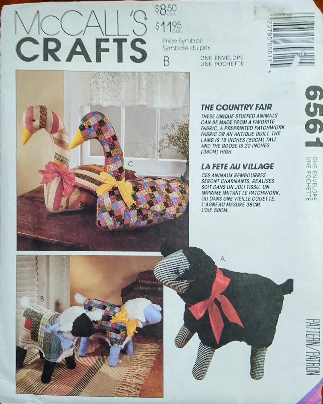 Country Fair Pattern for Decorative Soft Sculpture Lamb & Goose Mccall ...