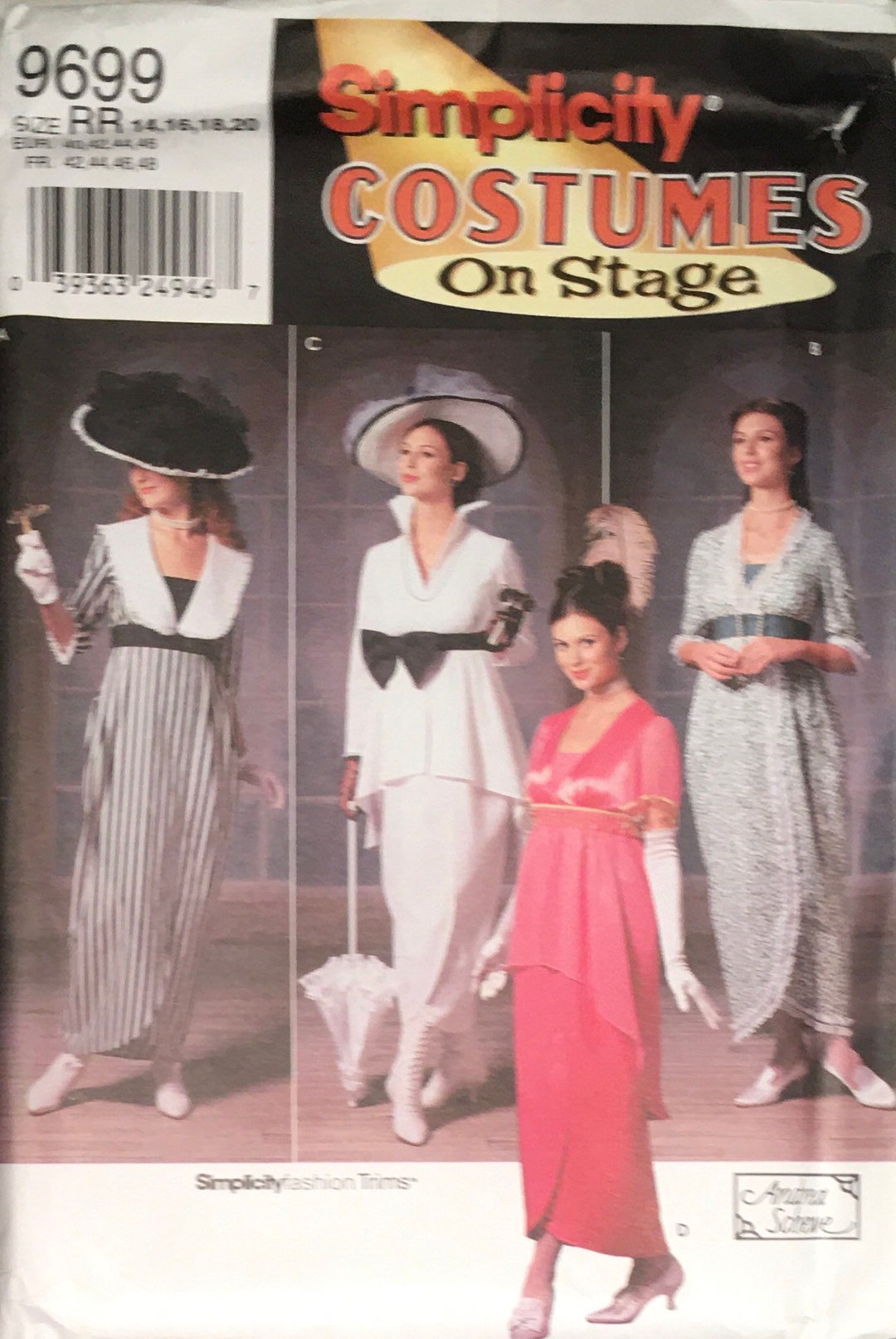 My Fair Lady Costumes Pattern - Edwardian Era Dresses & Hats in Misses ...