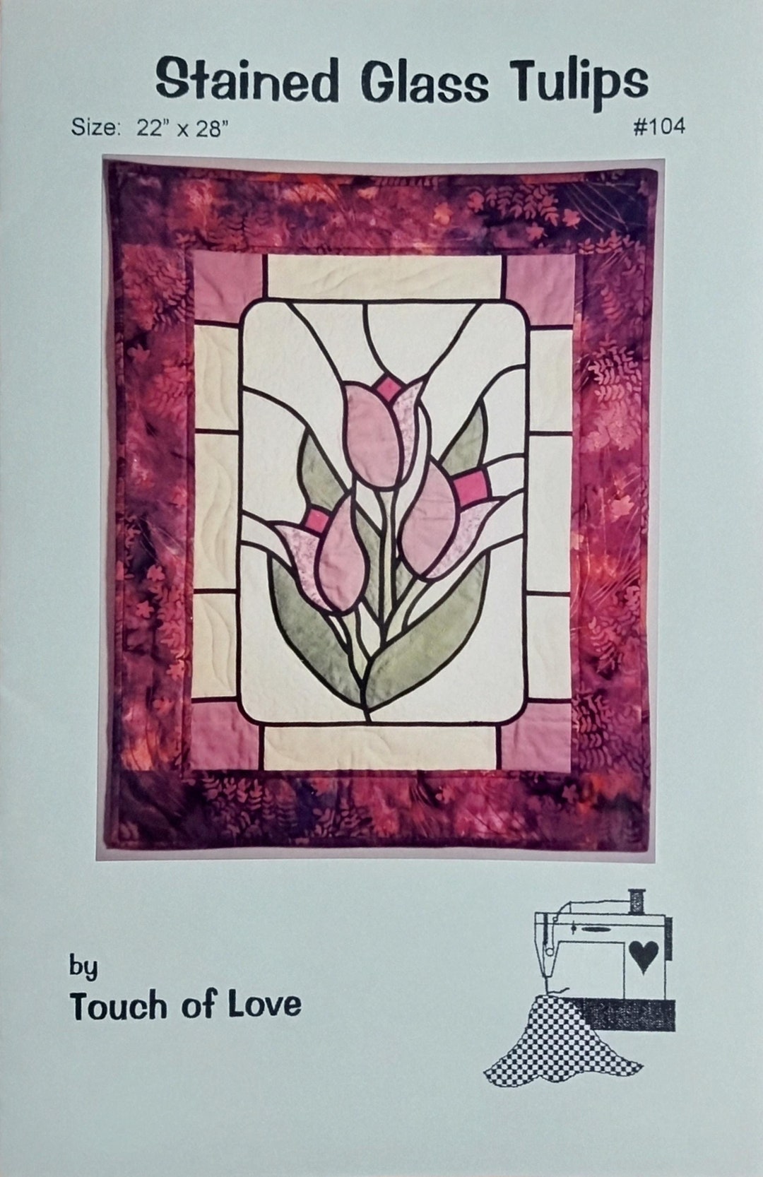 Stained Glass Tulips Pattern for a Wall Hanging Quilt Designed by Gwen ...