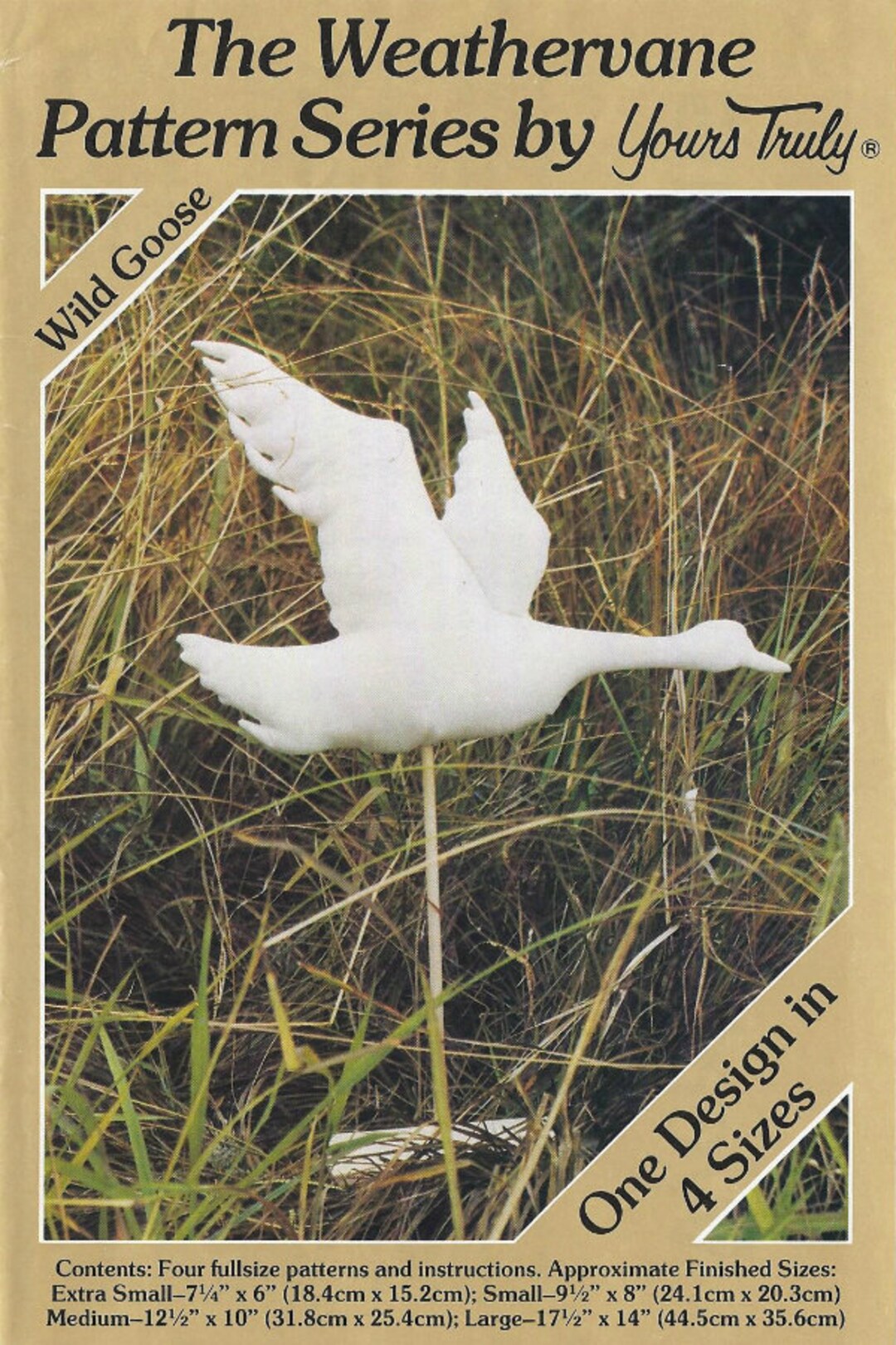 Wild Goose Weathervane Pattern in 4 Sizes for Fabric, Wood or Metal ...