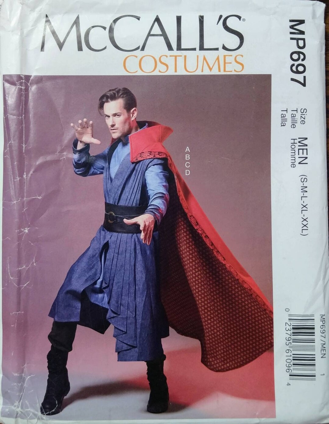 Super Hero Costume Pattern - Vest, Tunic, Cape and Belt in Men's Sizes ...