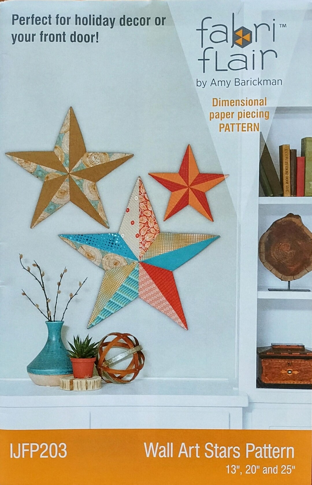 Wall Art Stars Pattern for Dimensional Paper Pieced Stars in 3 Sizes ...