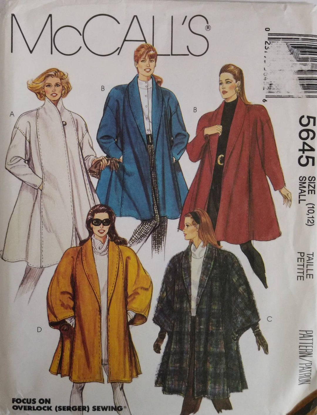 Swing Coat Pattern & Unlined Cape Pattern in 2 Lengths Misses - Etsy