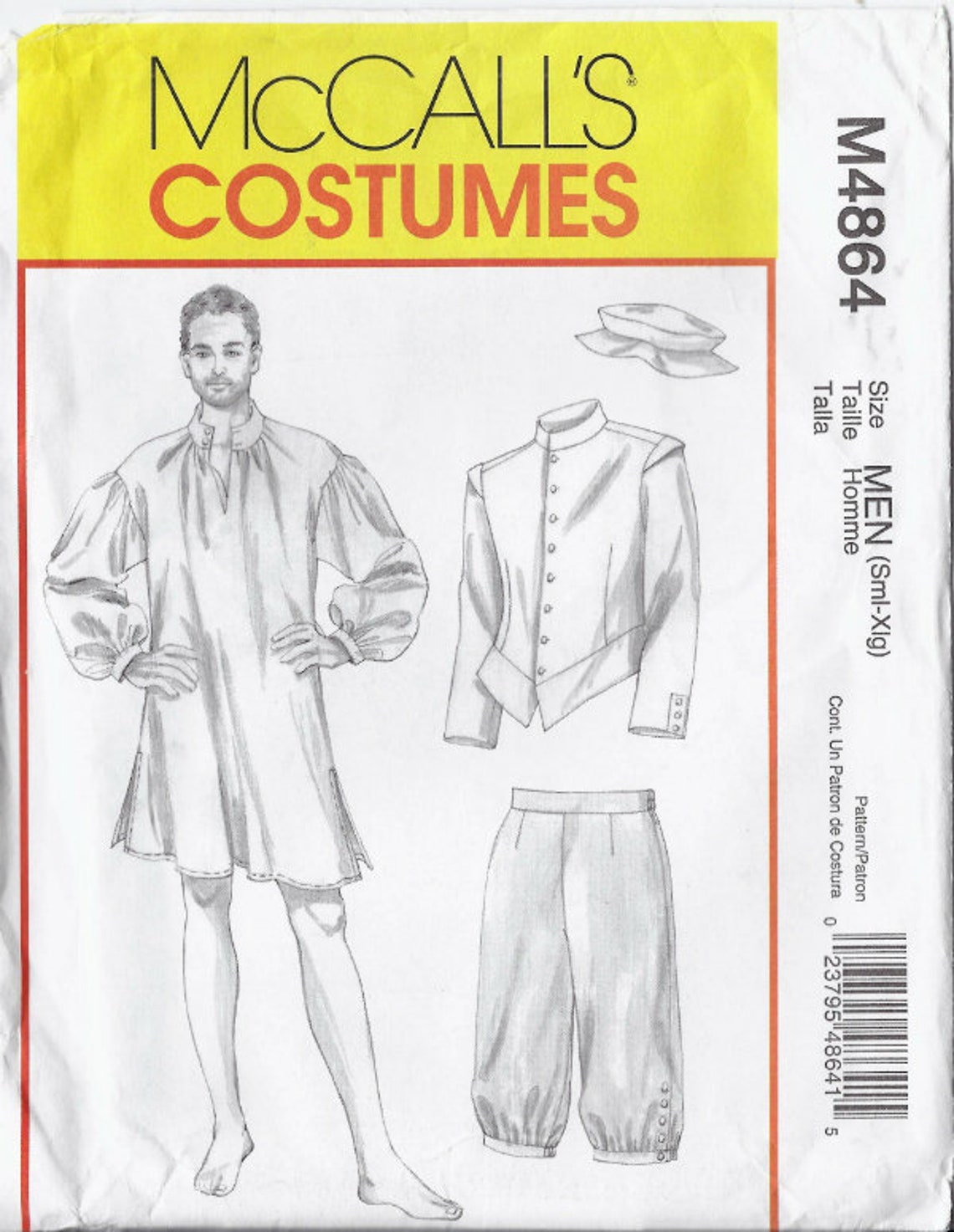 Colonial costume pattern lined jacket oversize pull-over | Etsy