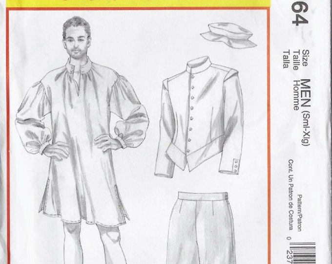 Colonial Costume Pattern Lined Jacket Oversize Pull-over - Etsy