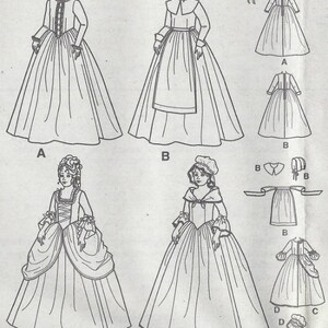 Puritan, Colonist and Pioneer Costumes Pattern - Dress, Apron, Bonnet ...