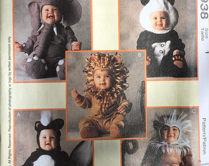 Lion Elephant Panda Skunk Monkey Costumes Pattern - Etsy