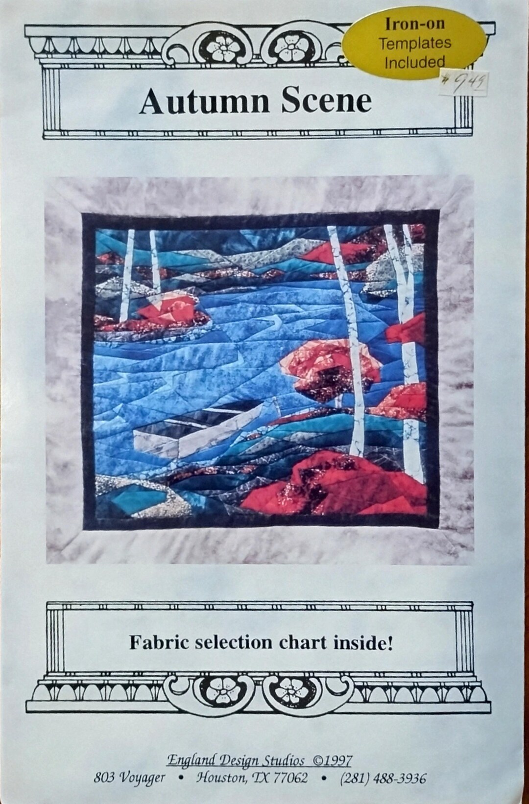Autumn Scene Pattern for a Picture Pieced Wall Hanging Quilt Designed ...