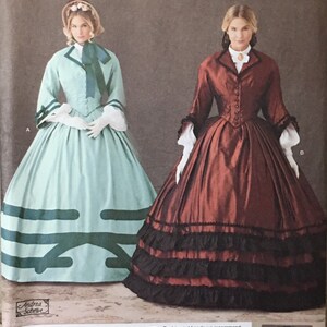Simplicity 1818 Misses' Civil War Era Gown Pattern - Top, Skirt ...