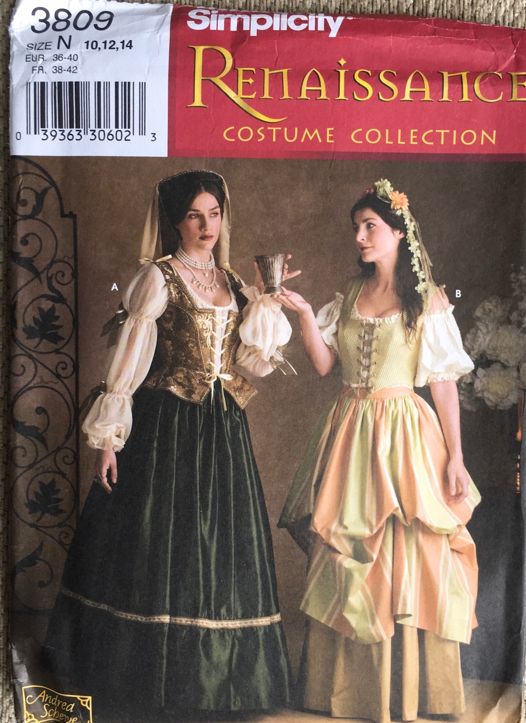 Simplicity 3809 Misses' Renaissance Costumes Pattern - Blouses, Skirts ...