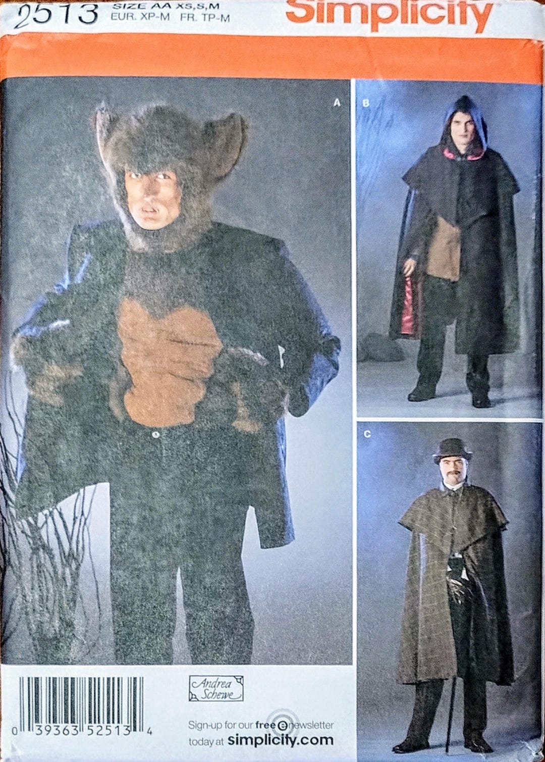 Werewolf Costume Pattern - Muscled Chest, Claws, Mask, Suit Jacket in ...