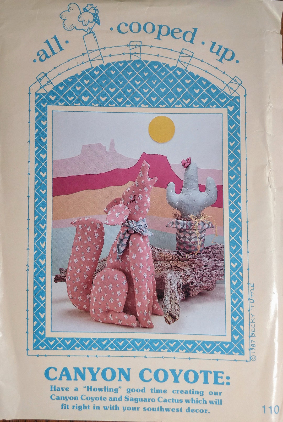 Canyon Coyote Pattern for a Stuffed Coyote & Stuffed Saguaro Cactus ...