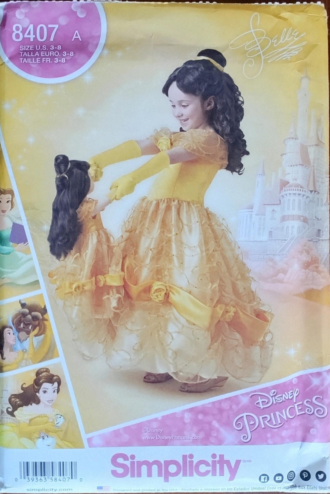 Belle Costume Pattern From Beauty and the Beast in Girls' Sizes and for ...
