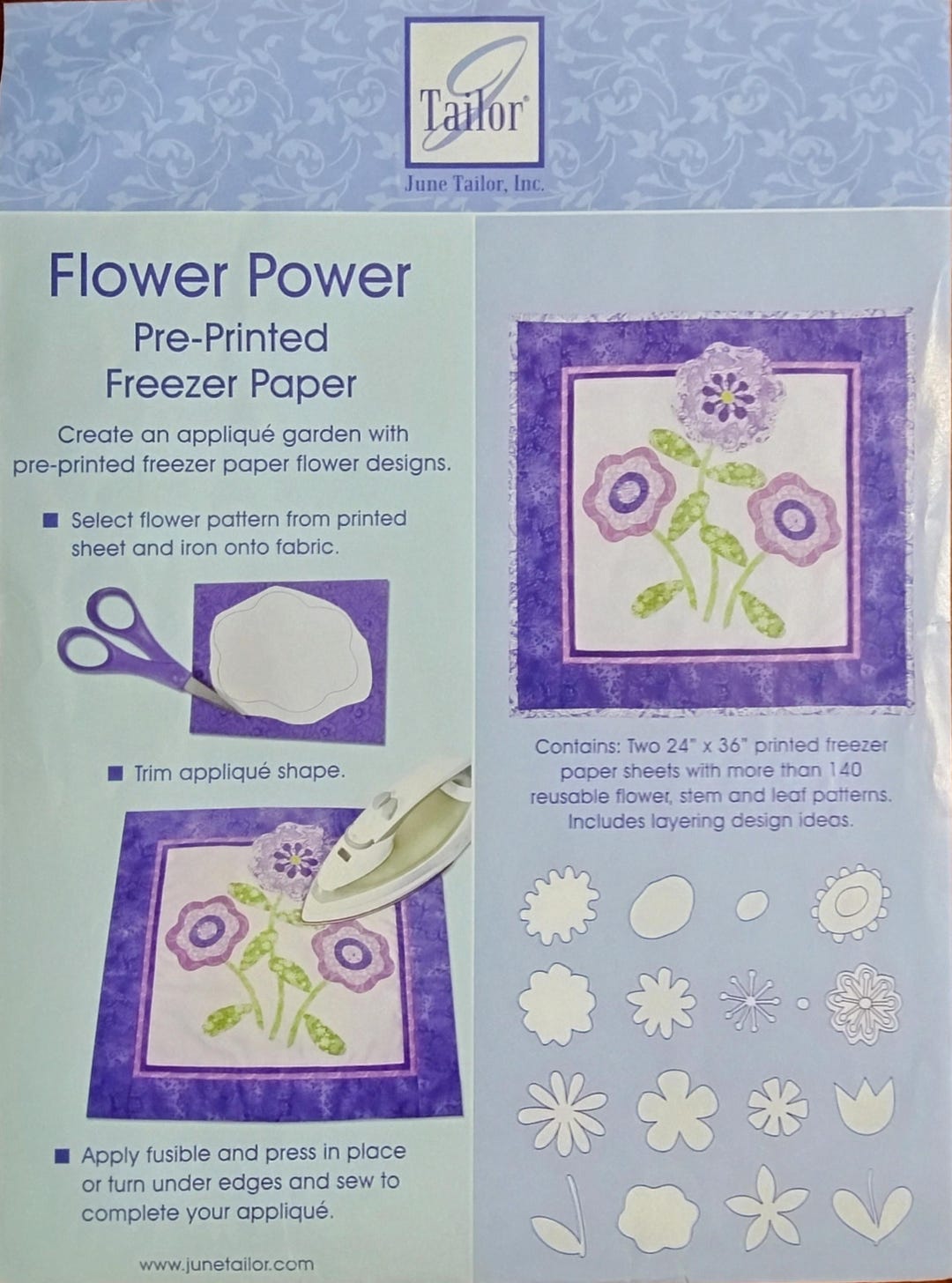 Flower Power Pre-printed Freezer Paper Sheets With Reusable Flower ...