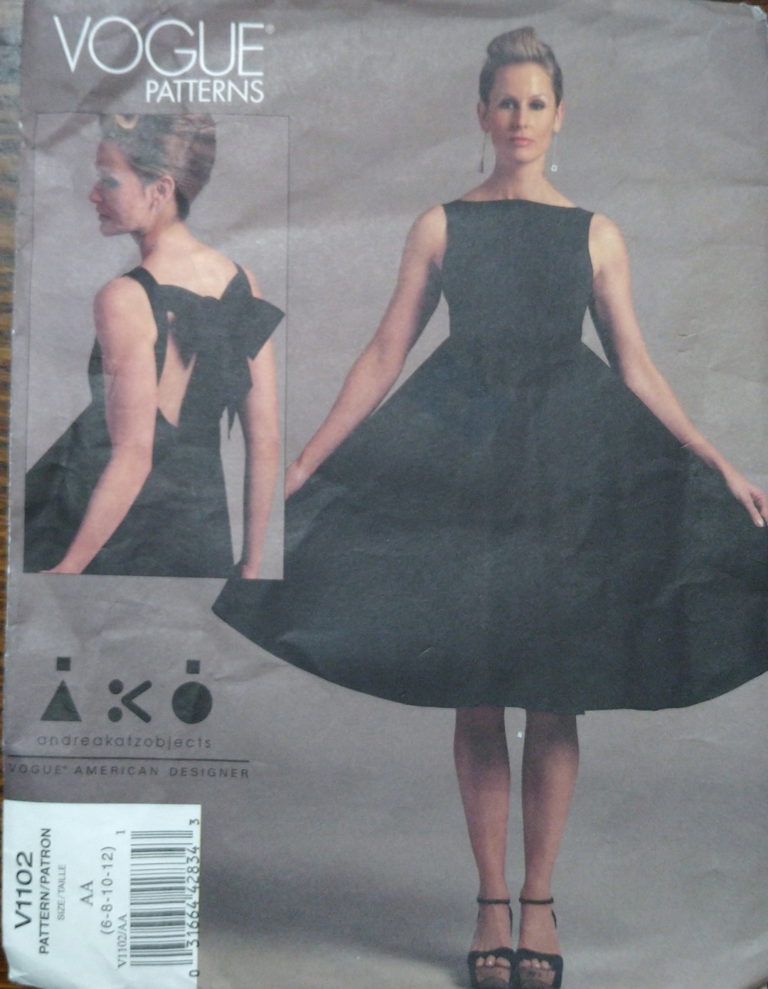 Formal Fit & Flare Dress Pattern Sleeveless With Open Back in Misses ...