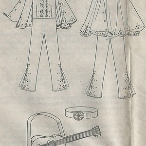 Elvis Costume Pattern - Jumpsuit, Cape, Belt, Guitar Case in Boys ...