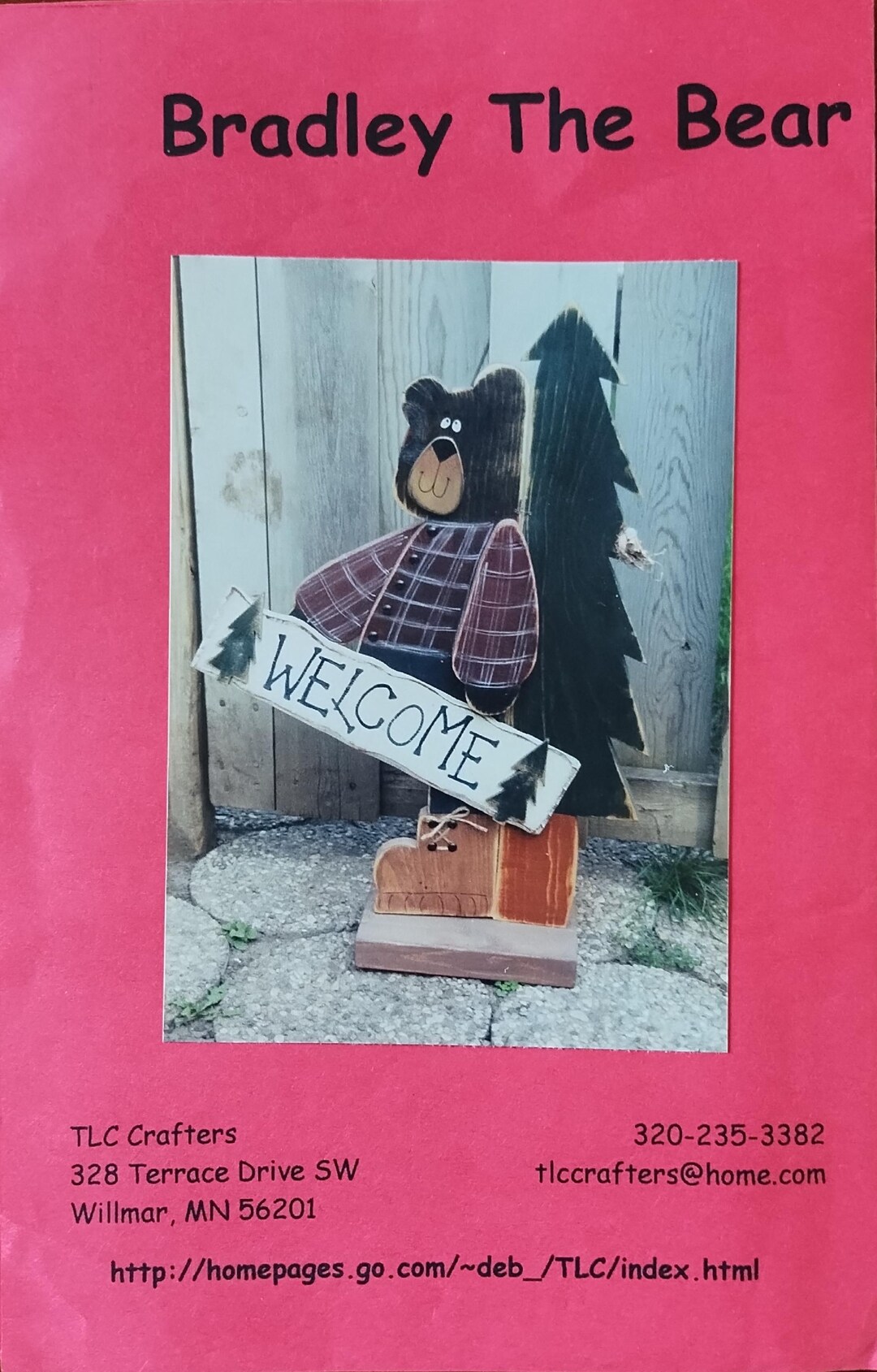 Bradley the Bear Pattern for a Painted Wood Porch Greeter From TLC ...