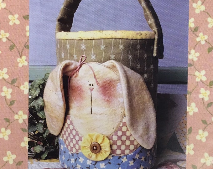 Bunny Pail Pattern for an Appliquéd and Embroidered Fabric Pail ...