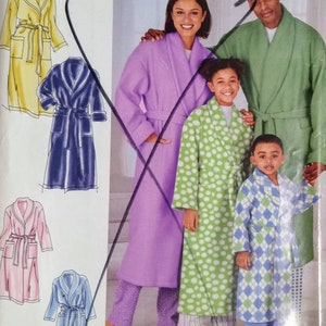 Family Robes Pattern With Waist Tie in Adults, Teens and Childrens ...