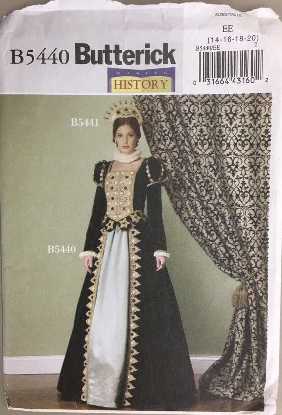 Renaissance Royalty Costume Pattern Top Skirt Lace Ruff - Etsy