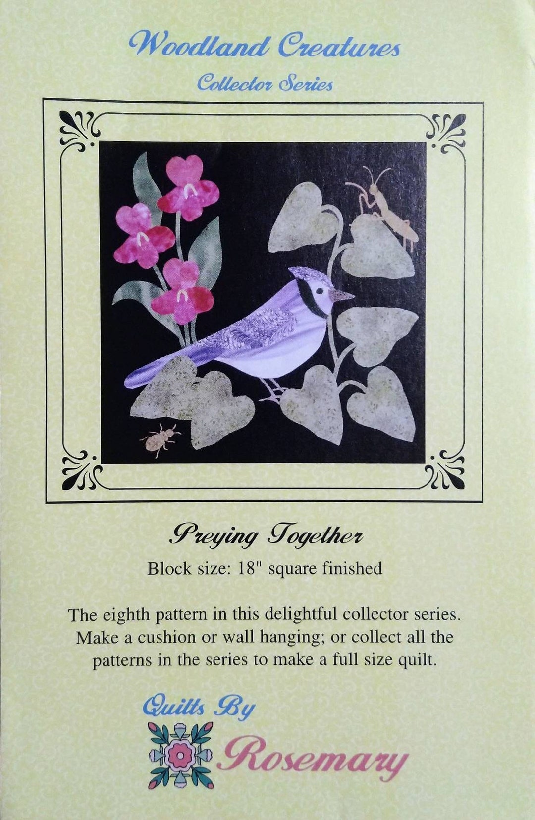 Blue Jay Quilt Block Pattern From the Woodland Creatures Collector ...