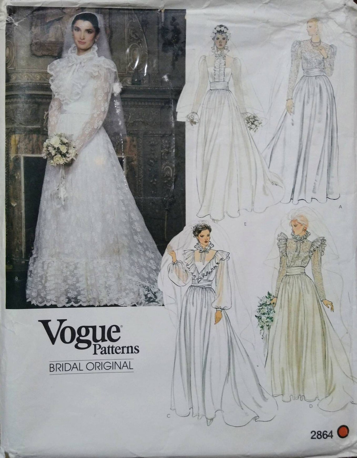 Vintage Bridal Dresses Pattern Floor Length With Train Slip - Etsy