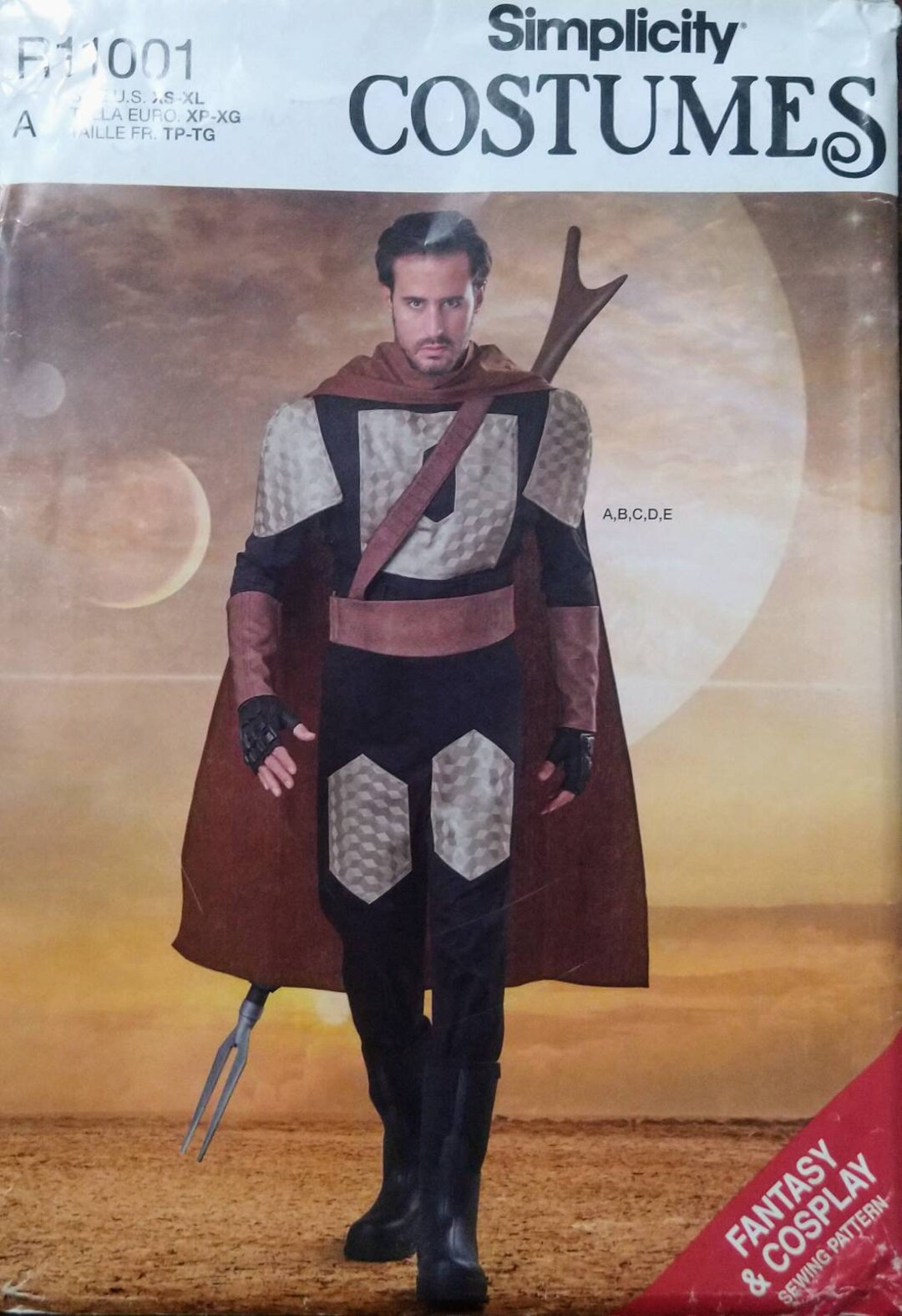 Space Mercenary Costume Pattern Vest, Pants, Belt, Gauntlets & Cape in ...