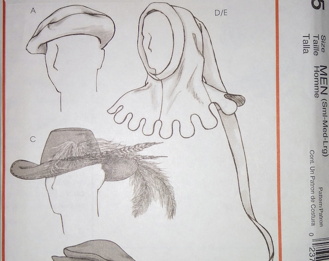 Medieval and Renaissance Hats Pattern in Men's Sizes Mccalls 4805 UNCUT ...