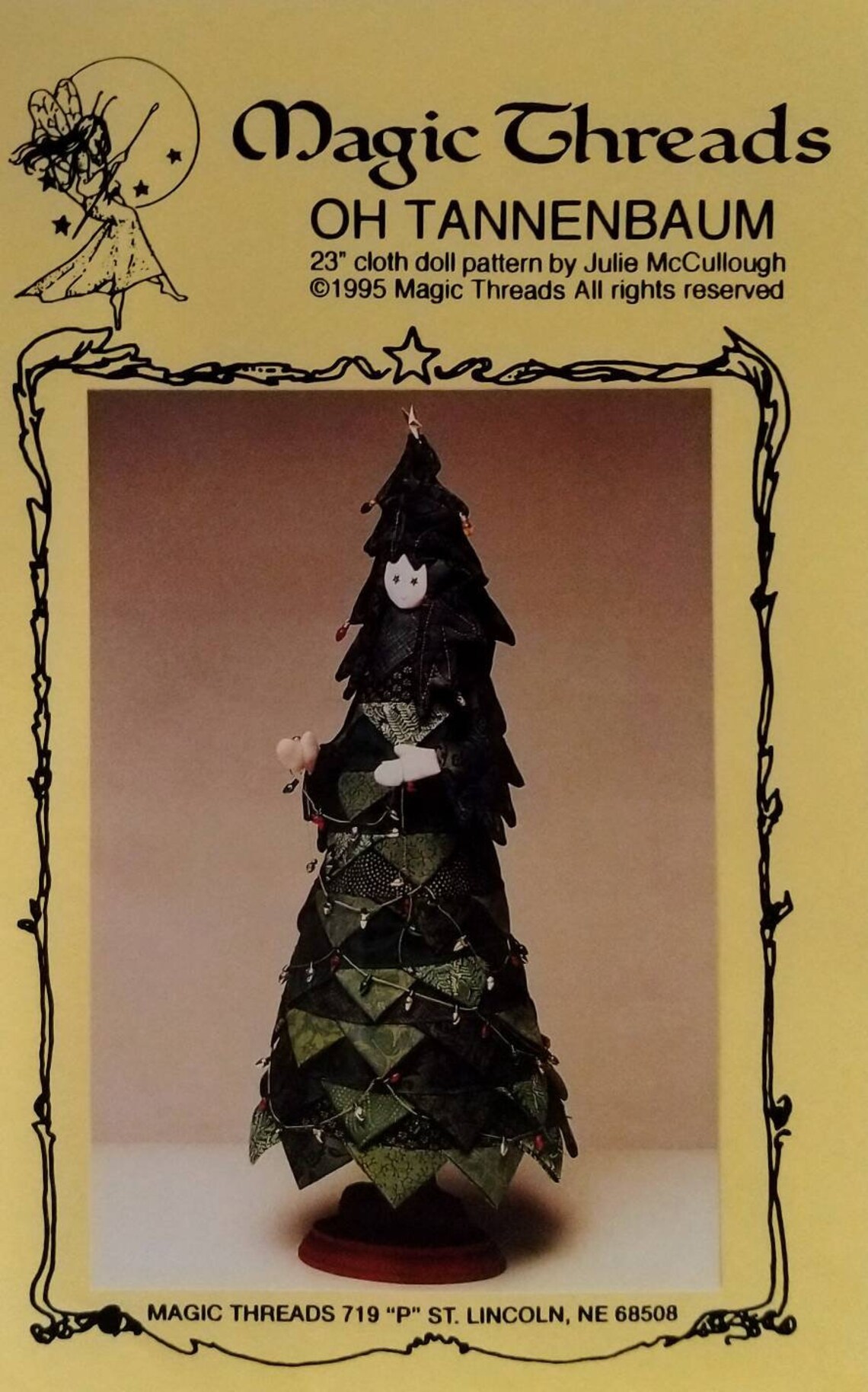 Oh Tannenbaum Pattern for a 23" Embellished Cloth Christmas Tree Doll ...