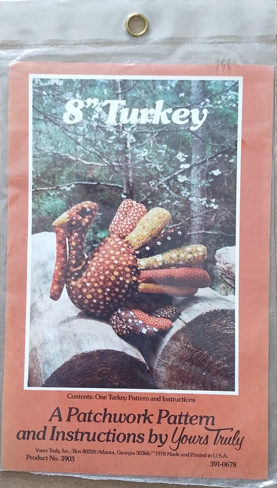 8" Stuffed Patchwork Turkey Pattern From Yours Truly, Inc. #3903 (1978 ...