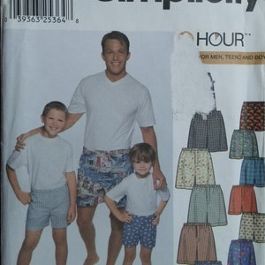 Boxer Shorts Pattern in Men's, Teens’ and Boys’ Sizes Simplicity 9958 ...