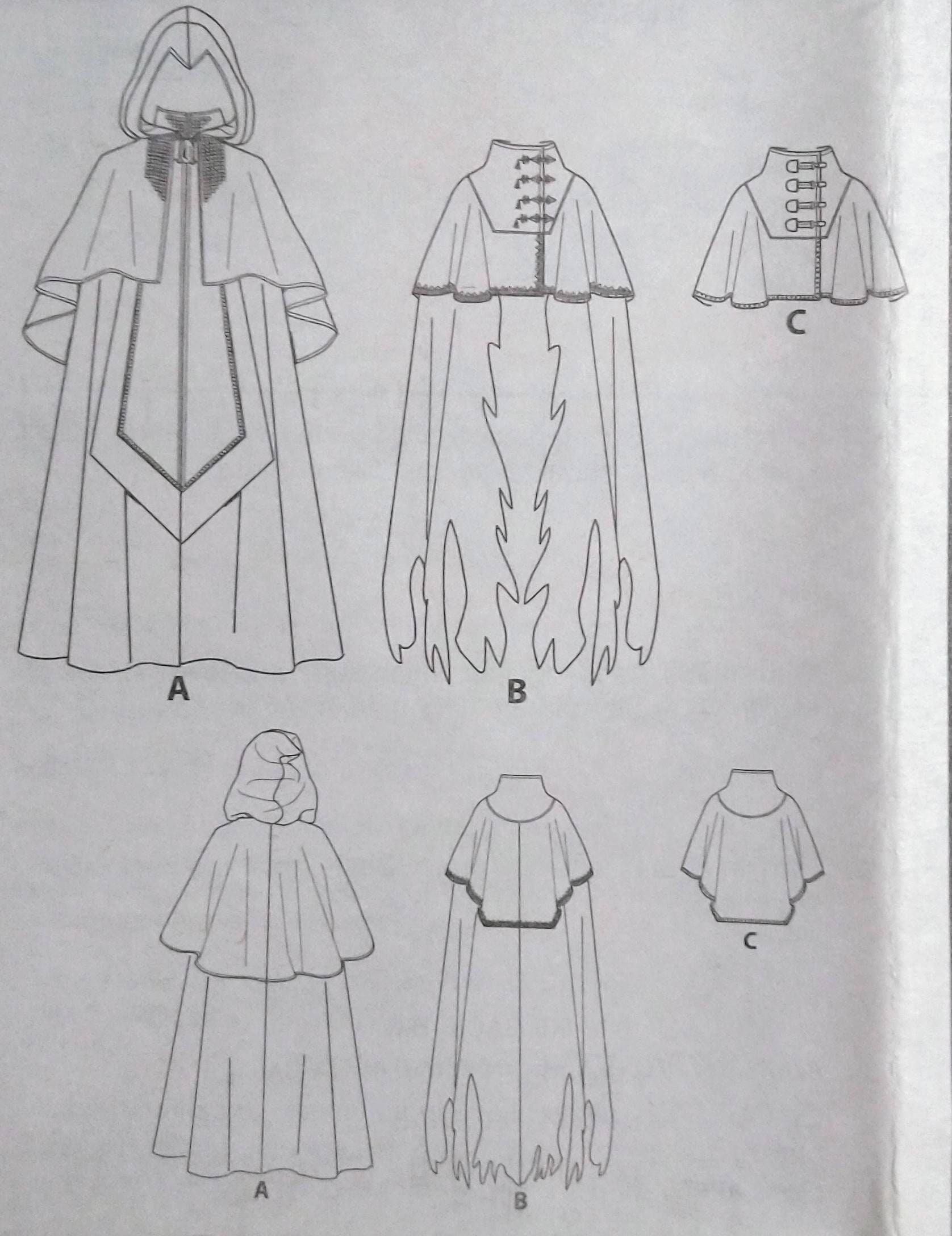 Steampunk Cape Costumes Pattern 3 Styles in Misses' & - Etsy