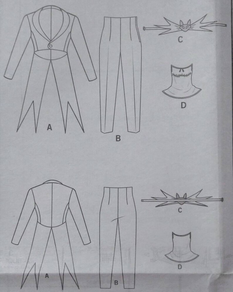 Jack Costume Pattern From Nightmare Before Christmas Jacket - Etsy