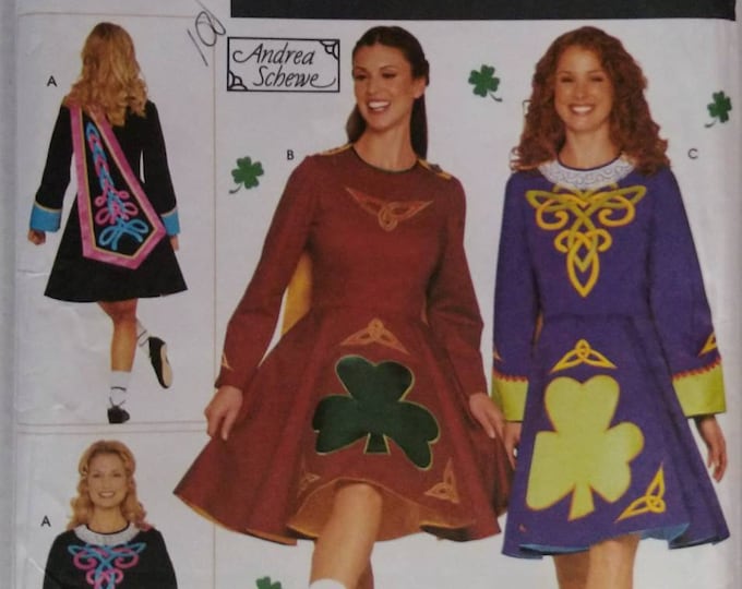 Irish Dancing Dresses Pattern in 2 Styles With Capes & Applique ...