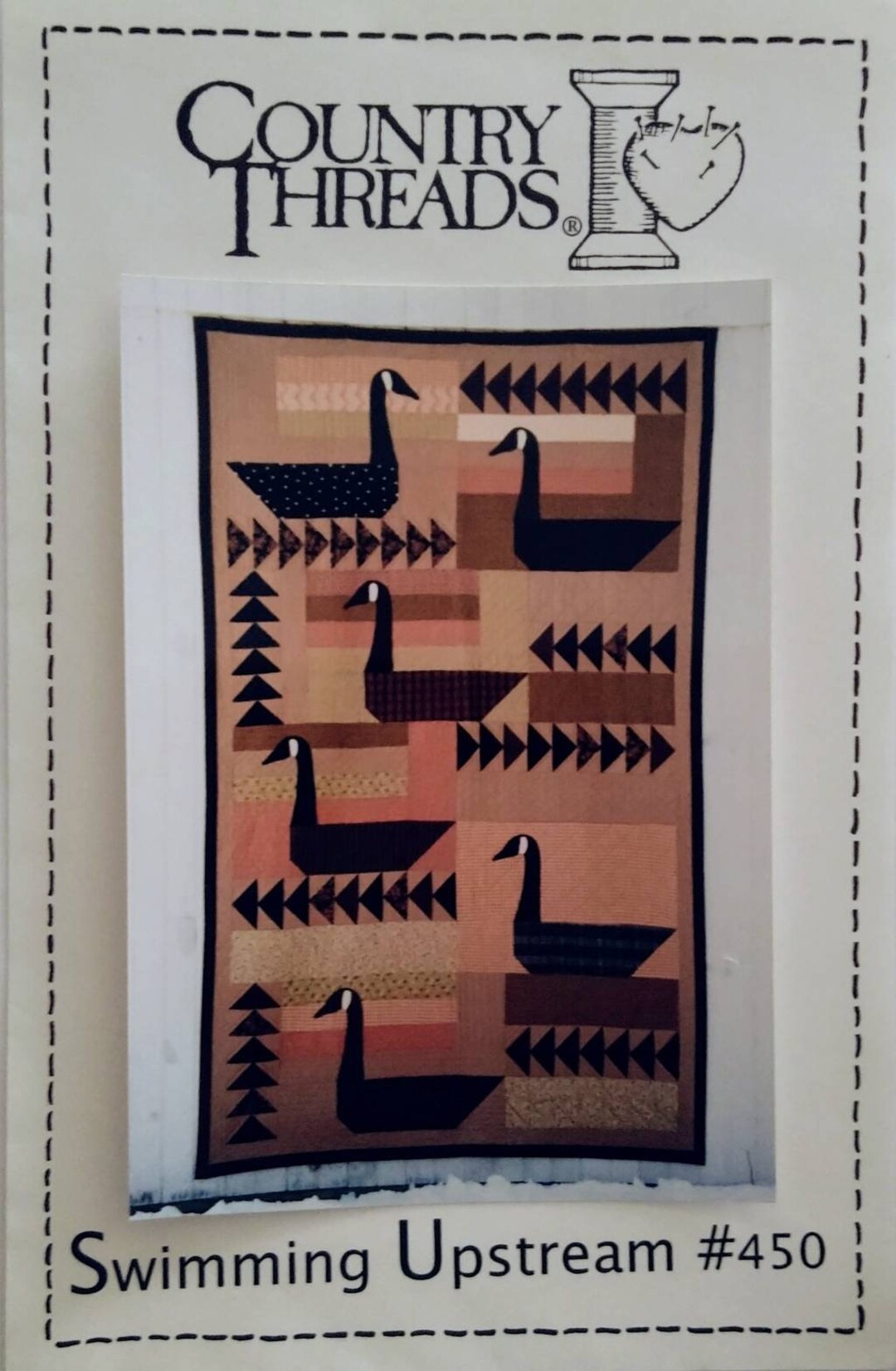 Swimming Upstream Pattern for a Wall Hanging Quilt Designed by Connie ...