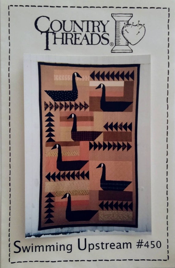 Swimming Upstream Pattern for a Wall Hanging Quilt Designed by - Etsy