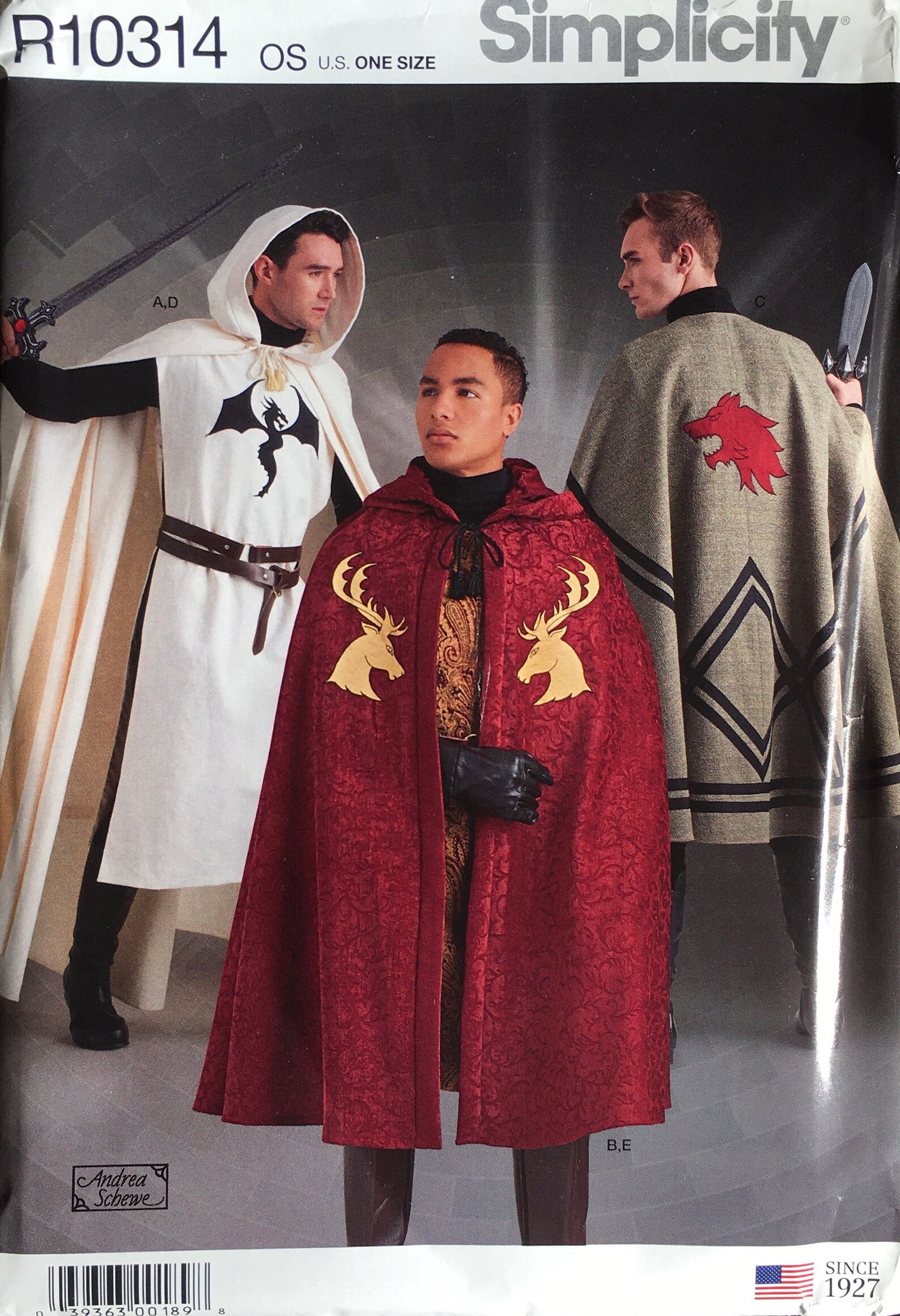 Simplicity 8771|10722|10314 Adults' Unisex Capes Pattern in 3 Lengths ...