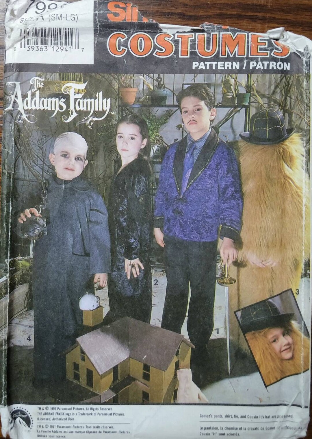 Addams Family Costumes Pattern - Uncle Fester, Morticia, Gomez, Cousin ...