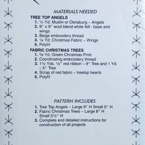 Trees 'n Tops Pattern for Fabric Trees & Tree Top Angels - Etsy