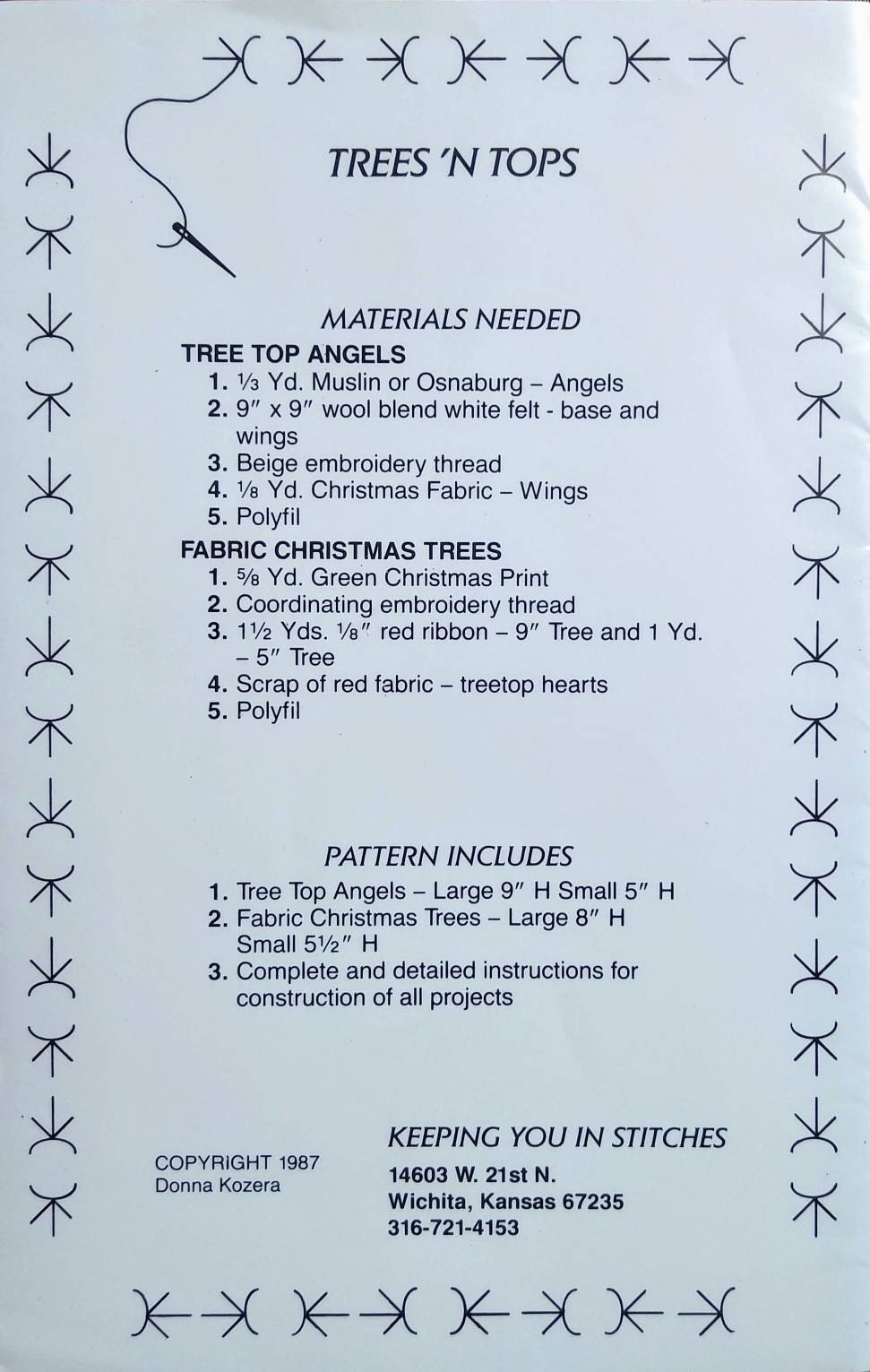 Trees 'n Tops Pattern for Fabric Trees & Tree Top Angels - Etsy