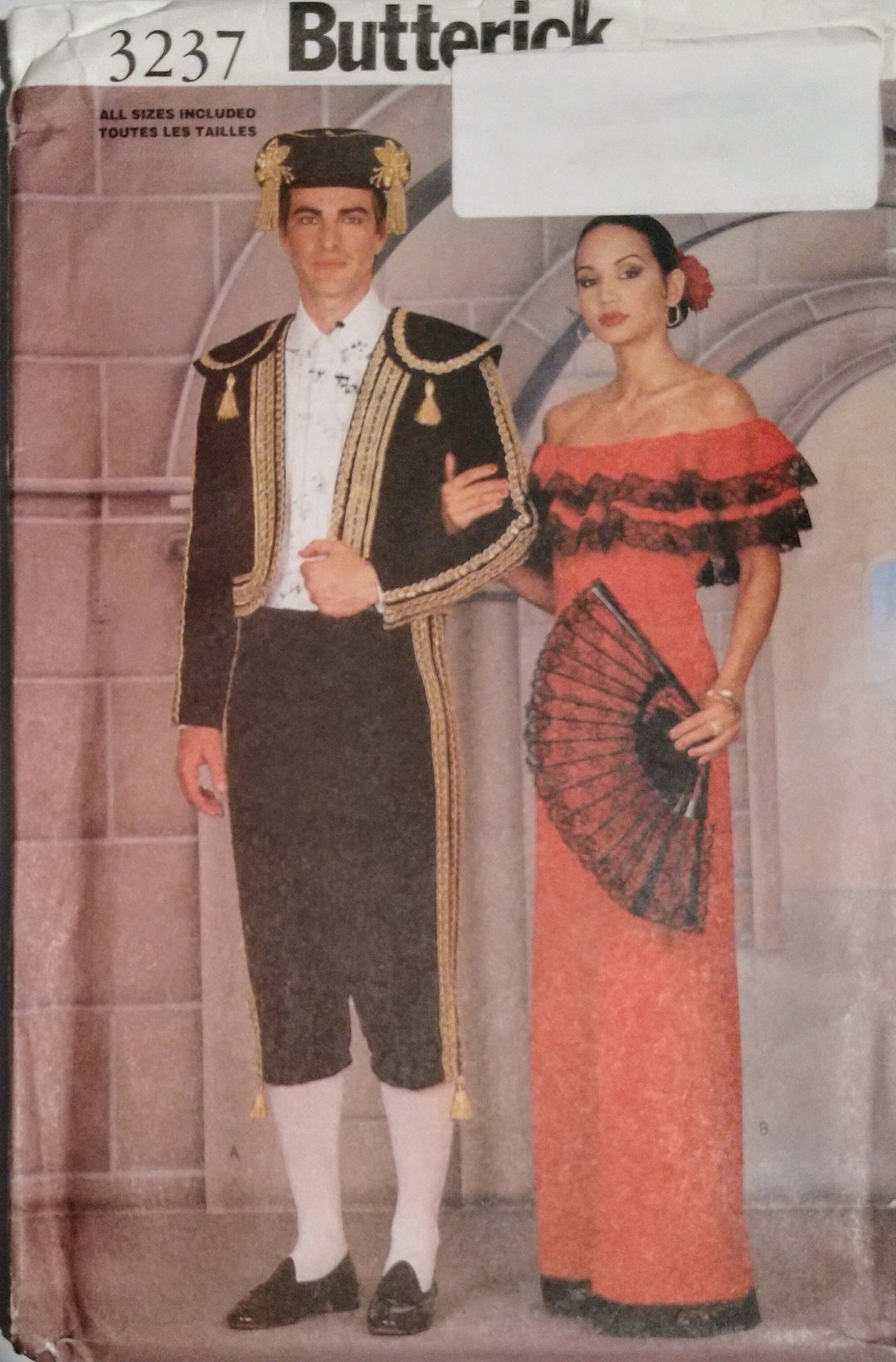 Matador and Flamenco Dancer Costumes Pattern in Mens & Misses Sizes ...